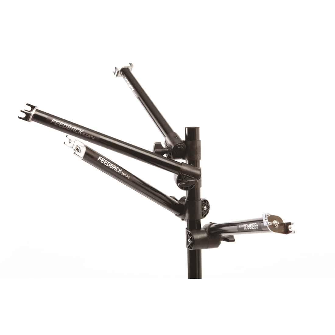 Wheel Display Arm, Double, Black - Feedback Sports